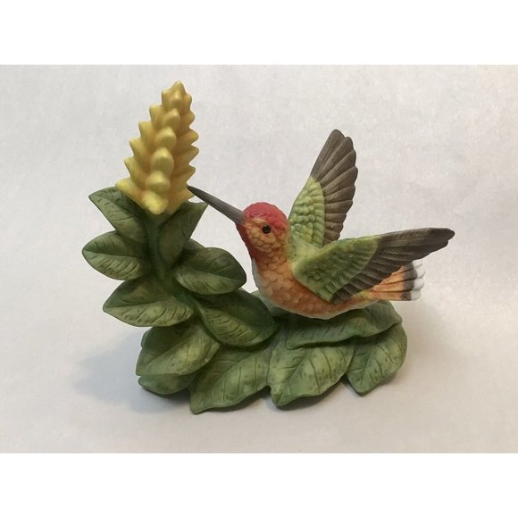 Art | 1996 Bronson Collectibles Allens Hummingbird With Aphelandra ...